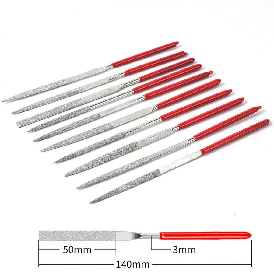 10 Peças Conjunto de Limas Pequenas Revestidas de Diamante, Ferramentas ...