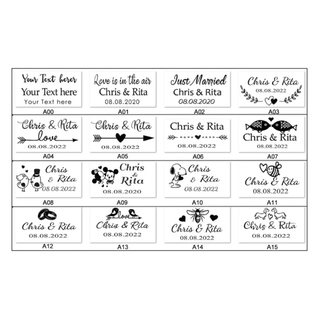 50pcs Custom Transparent Gold Labels, Wedding Bubble Labels, Clear ...