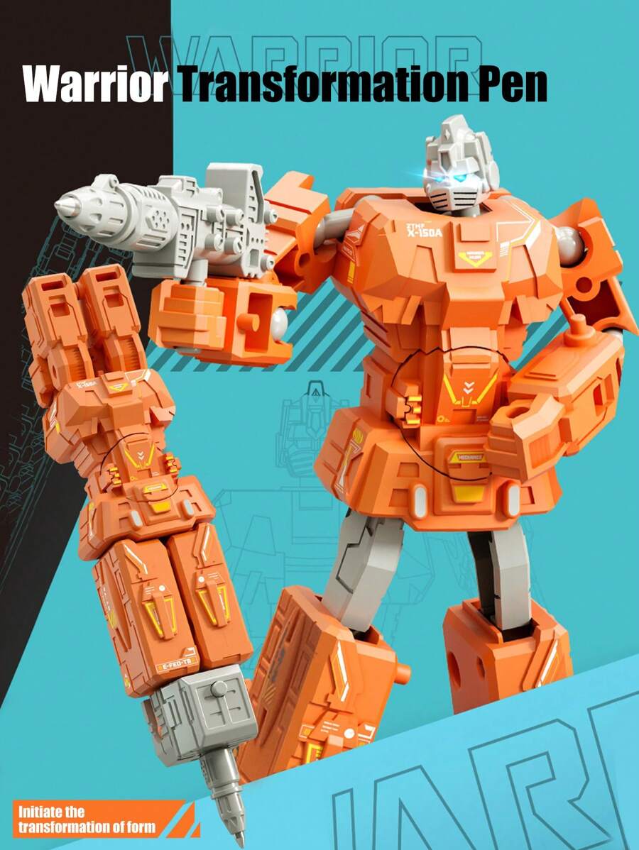 Funny Superhero Pen With Adjustable Rotating Joints, 2-In-1 Transforming Robot Armor Ballpoint ...