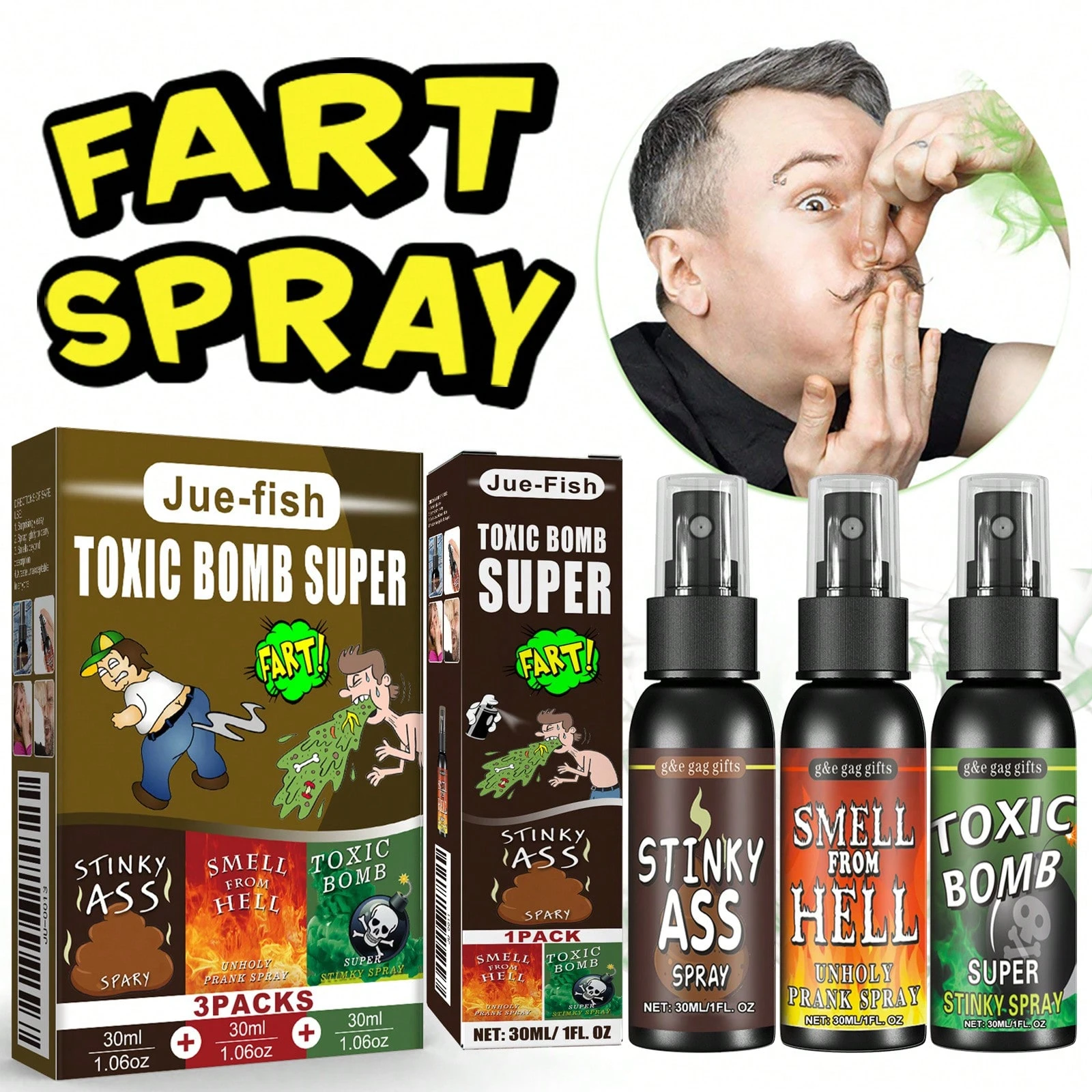Stink Fart Spray April Fool's Day Prank Liquid Toy Spoof Smell ...