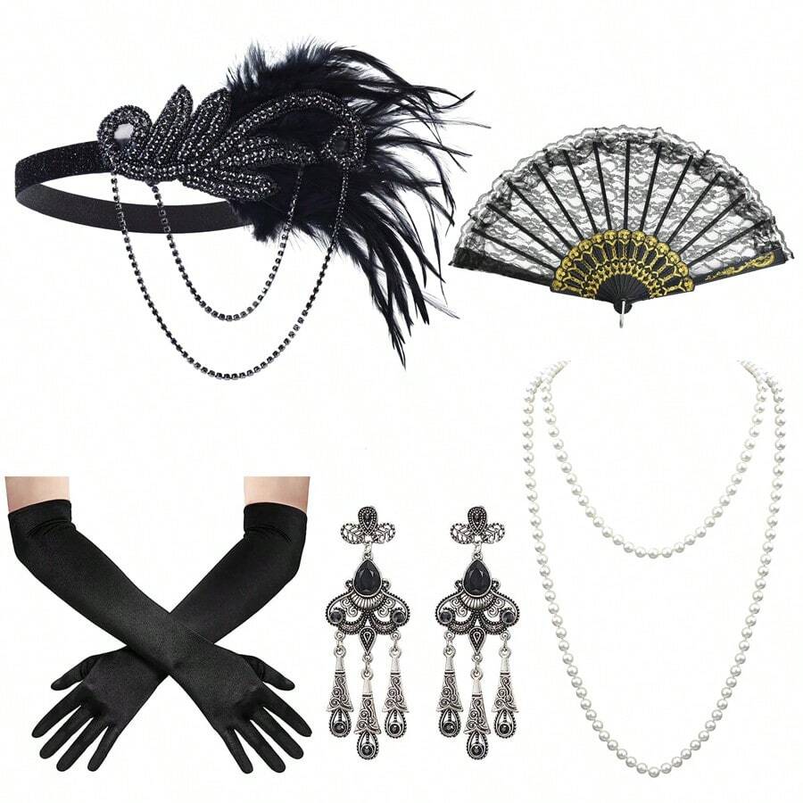 Set de accesorios para fiesta estilo Flapper de los años 20, accesorios ...