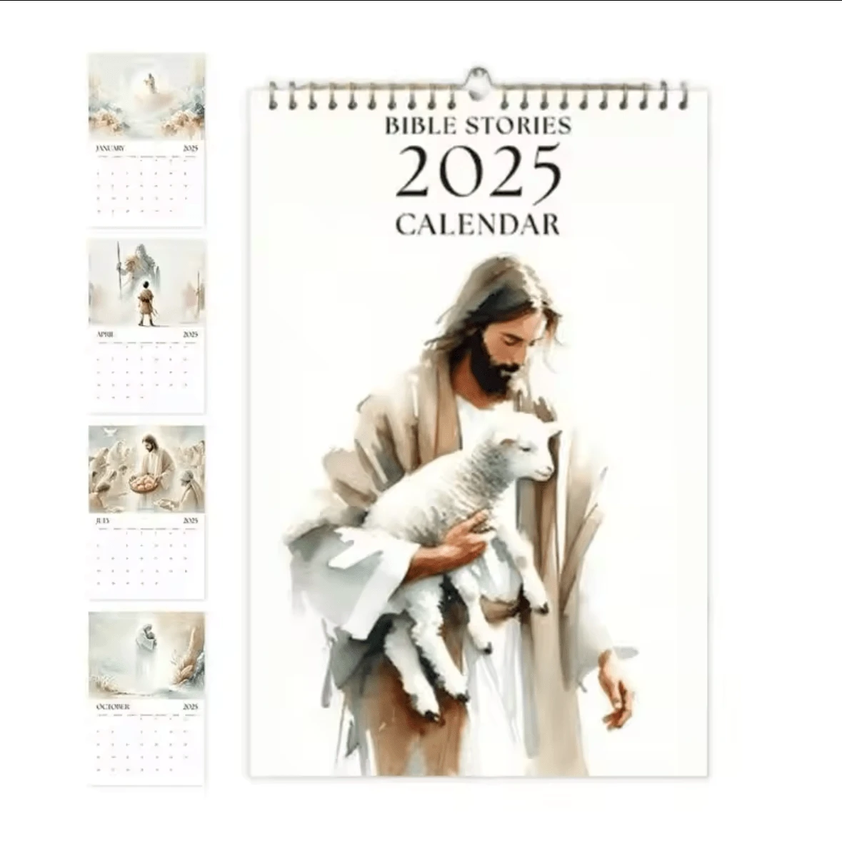 2025 Christian Bible Stories Wall Calendar Monthly Bible Wall Calendar ...