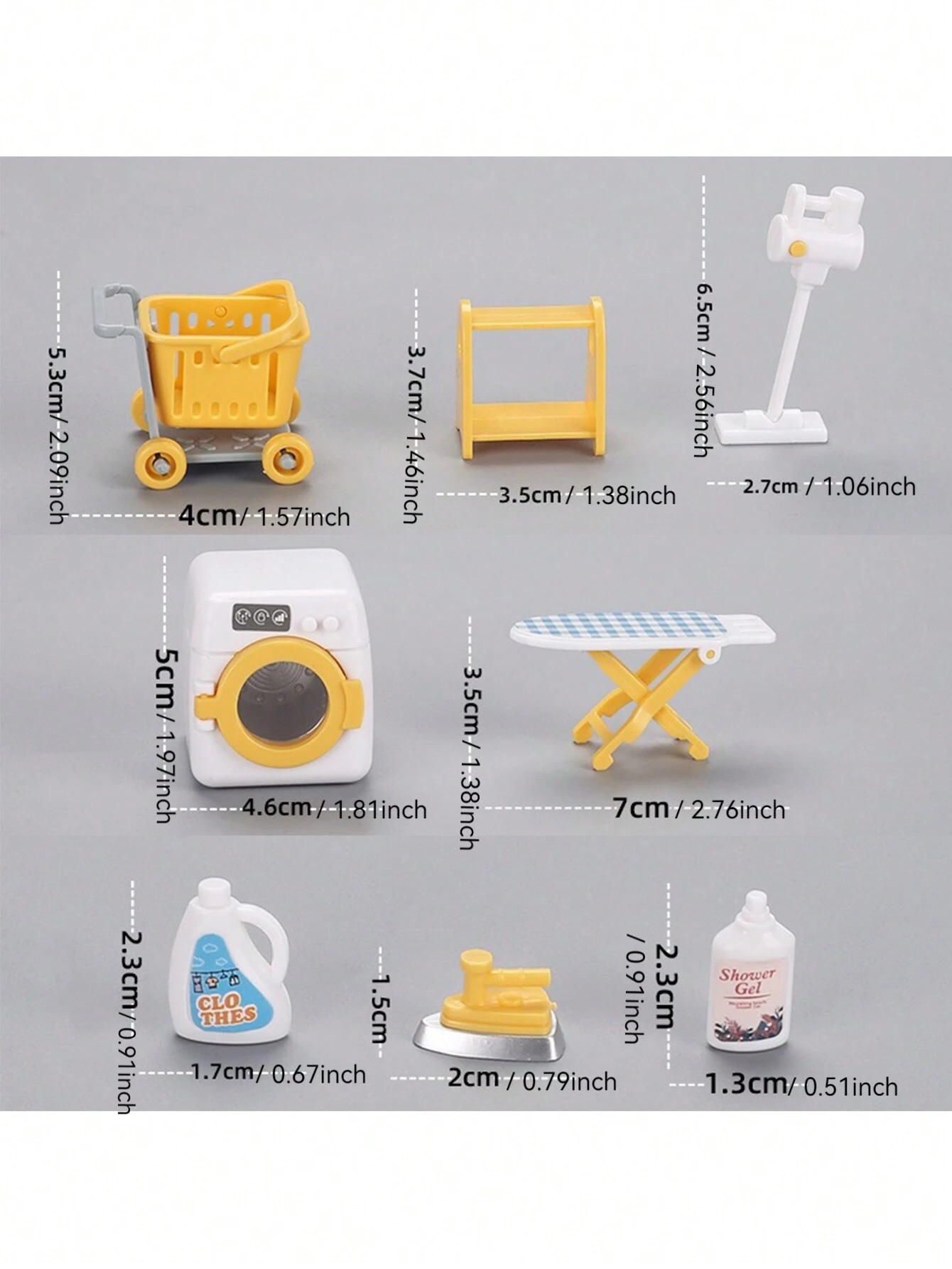 Realistic Miniature Washing Machine Toy Set, Teens Micro Mini Bathroom ...