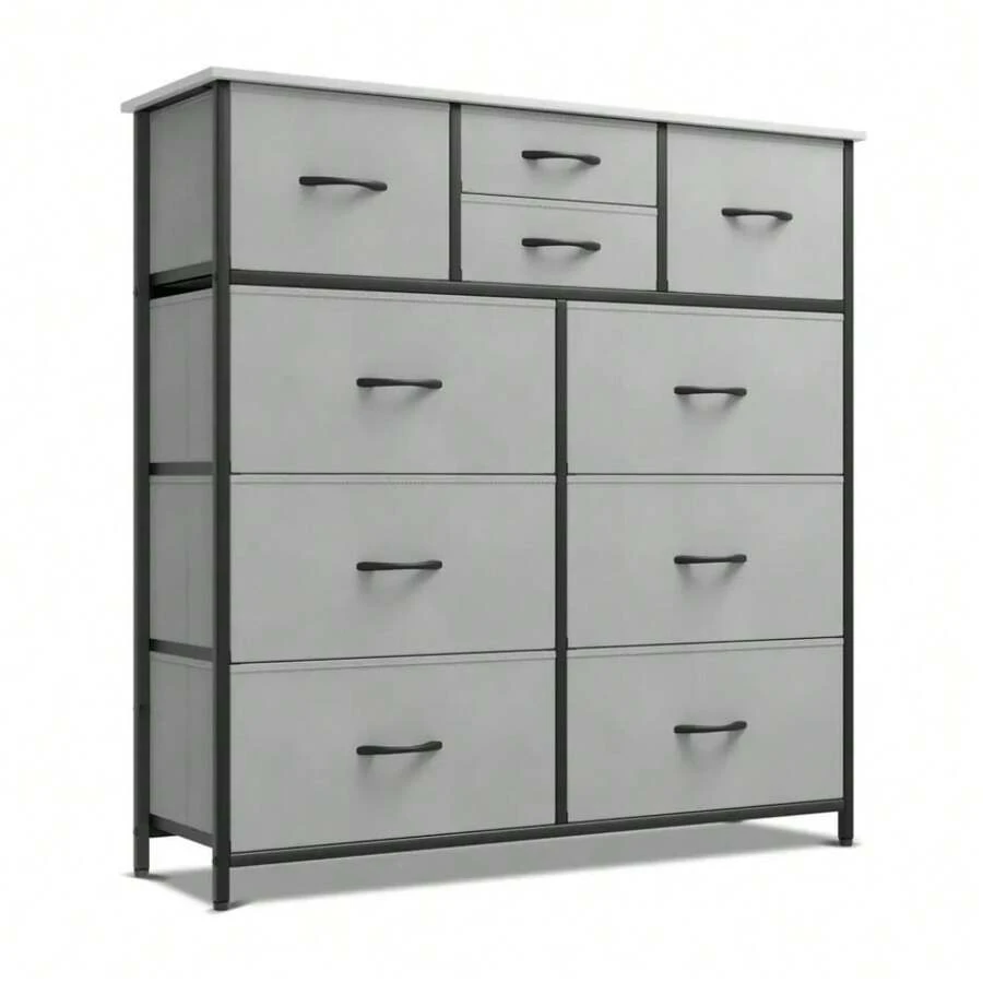 10 Drawer Dressers Chest Of Fabric Storage Tall Dressers Nursery ...