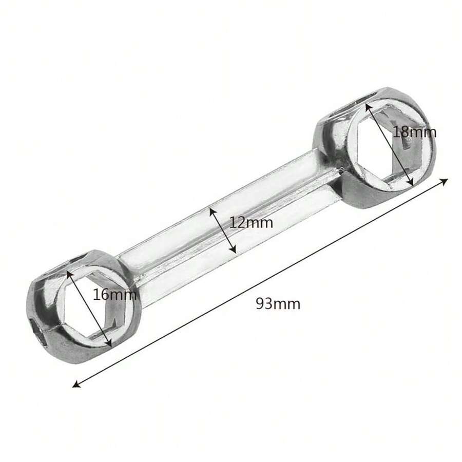 1pc Bone Shaped Hexagon Wrench Set, 10-In-1 Zinc Plated Steel Hex Allen ...