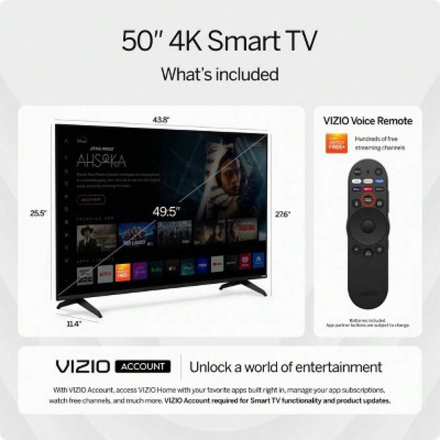 50" Class 4K UHD LED HDR Smart TV - V4K50M-08 | Mode en ligne | SHEIN FRANCE