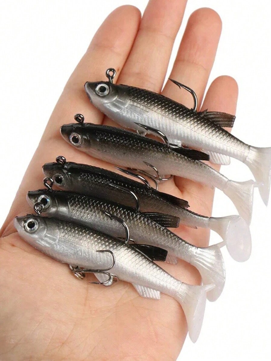 5pcs Kit Fishing Lure Soft Lure 8cm/ 2.8in Artificial Bait Cool Fishing ...