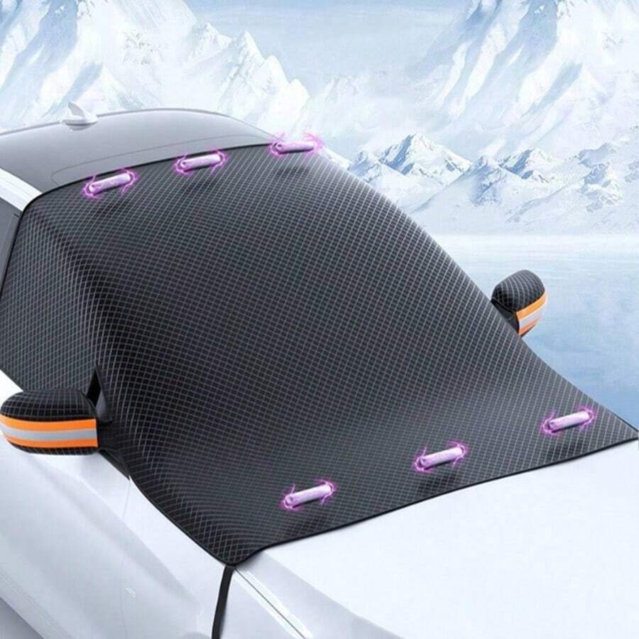 Thick Oxford Cloth Magnetic Car Windshield Snow Cover, Frost Protection ...