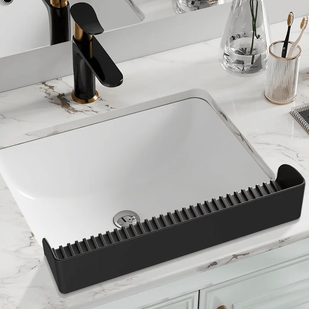 1pc Silicone Sink Splash Guard - Kid Bath Spill Blocker - Silicone ...