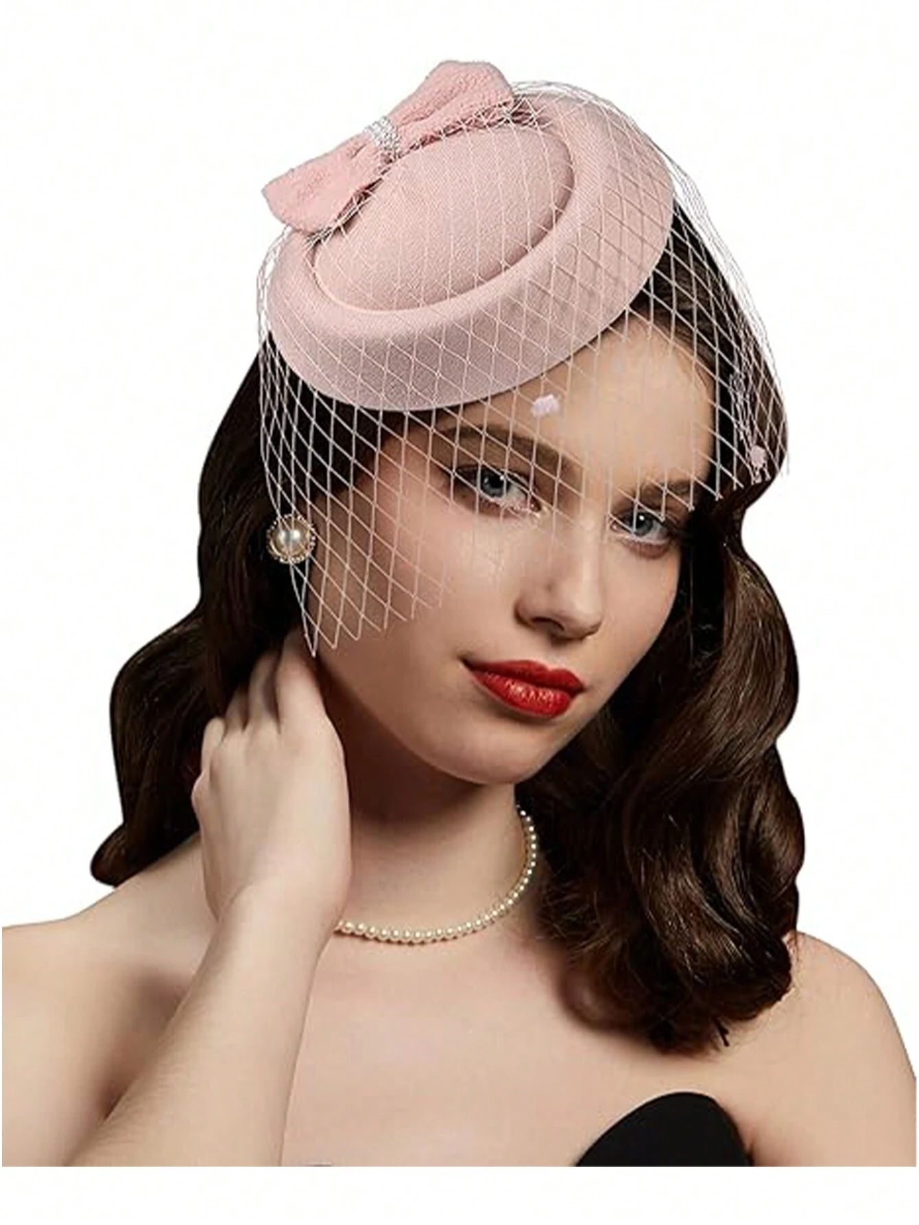 Fascinators Hats 20s 50s Hat Pillbox Hat Tea Party Headwear With Veil ...