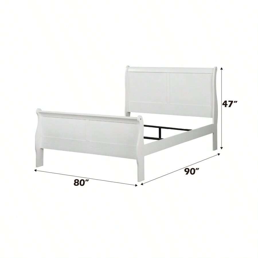 Louis Philippe White Finish E. King Bed | SHEIN USA