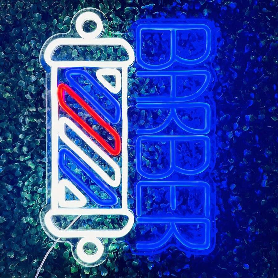 1 Pack Neon Signs For Barbershops, Open Neon Signs For Walls ...