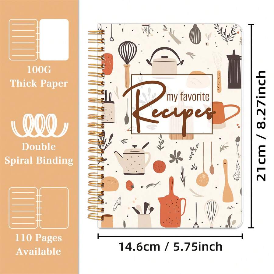Recipe Journal & Notebook With Stickers For Cooking Enthusiasts ...