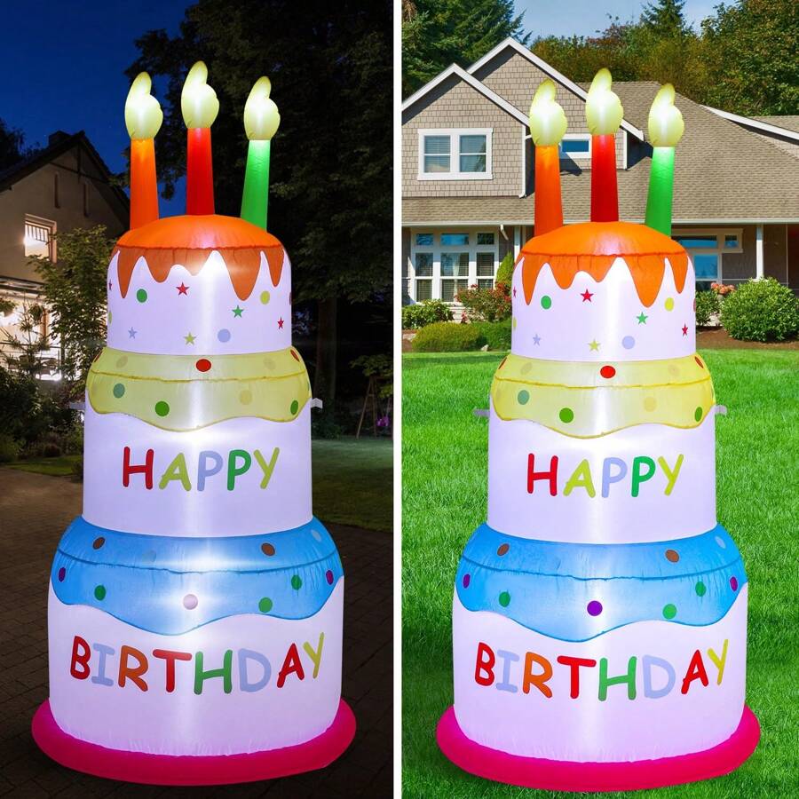 Birthday Cake Birthday Party Outdoor Inflatable Decoration, Outdoor ...