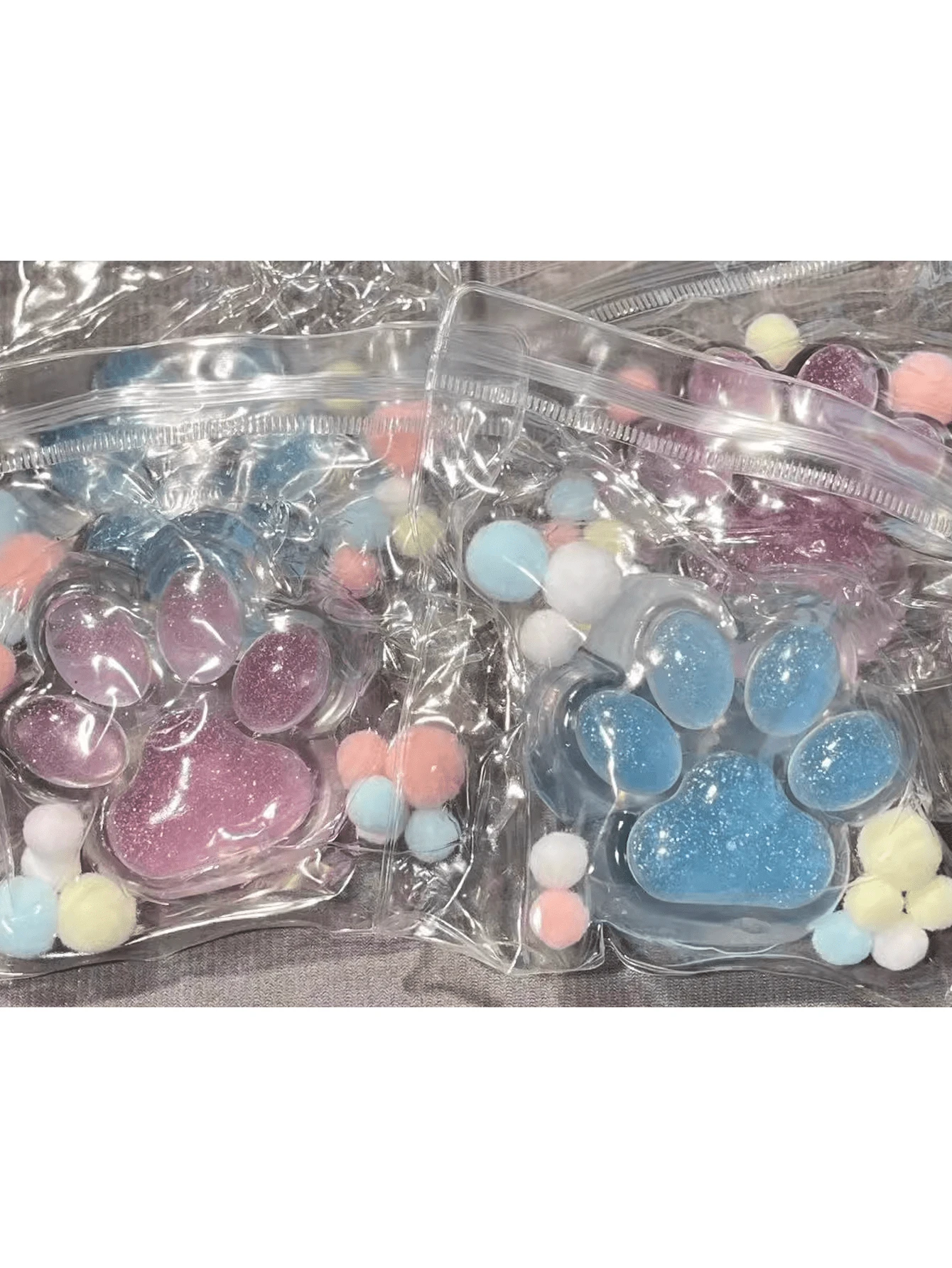 Glitter & Transparent Cat Claw Squeezy Toy, Stress Relief Anti-Anxiety ...