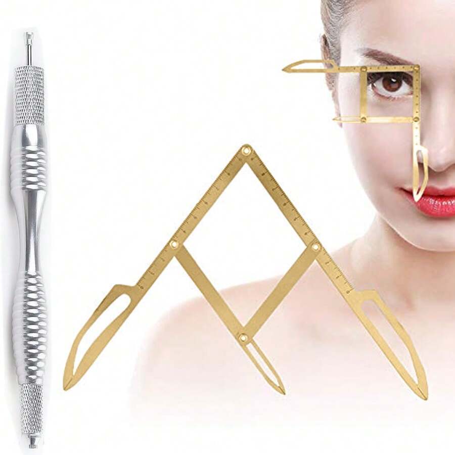 Kit de microblading: Bolígrafo de microblading hecho a mano, regla de ...