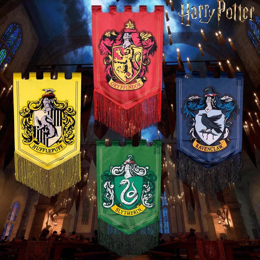 Harry Potter Bannière Harry Potter, Drapeau vintage Poudlard Gryffondor ...