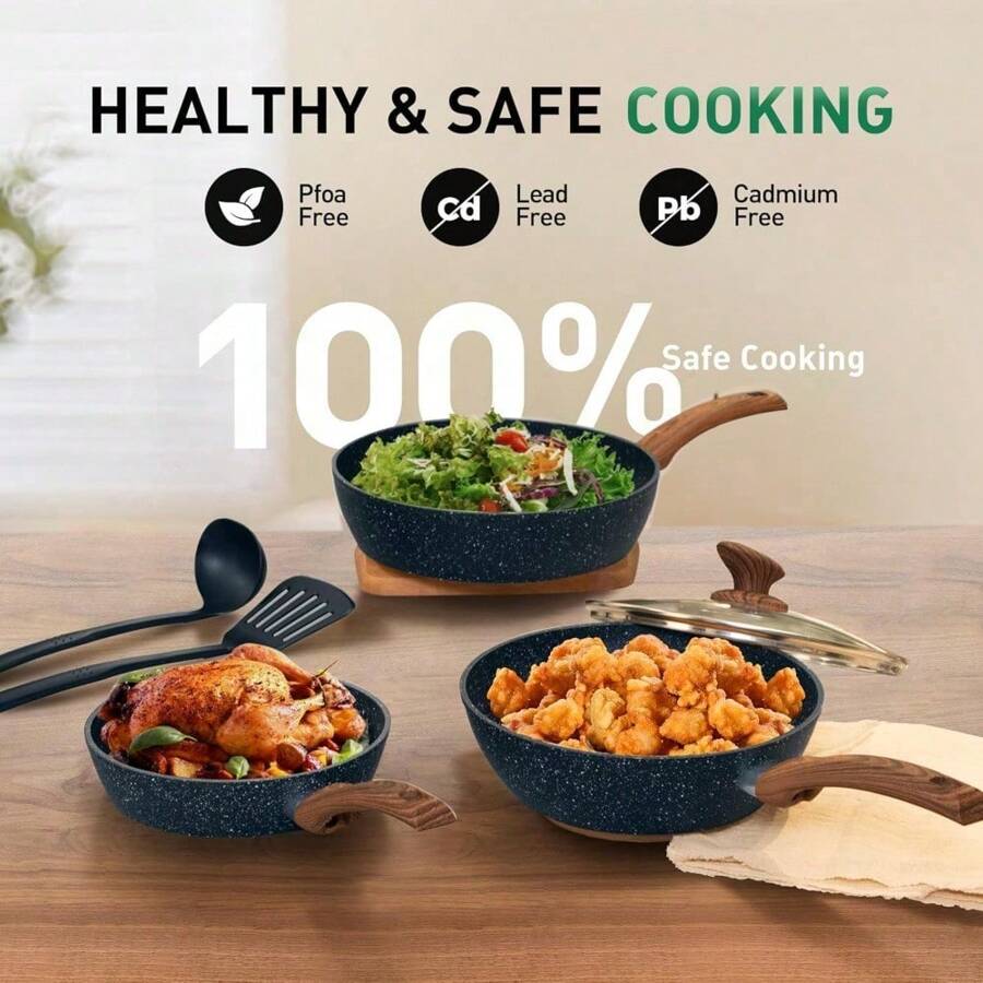 MAISON ARTS Kitchen Cookware Sets Nonstick, 12 Piece Pots And Pans Set ...