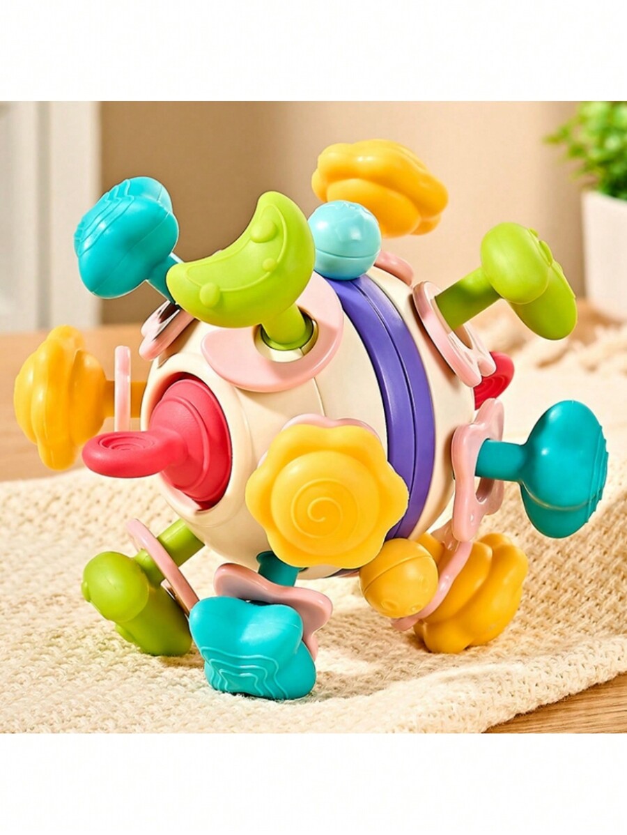 Baby Sensory Teething Toy Soft Silicone Grip Ball, Baby Grip Strength ...