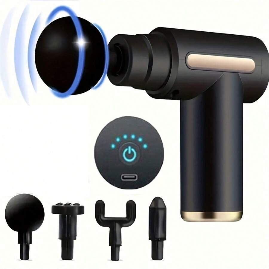 High-Power Muscle Relaxer - Rechargeable Deep Tissue Massage Gun With 4 ...