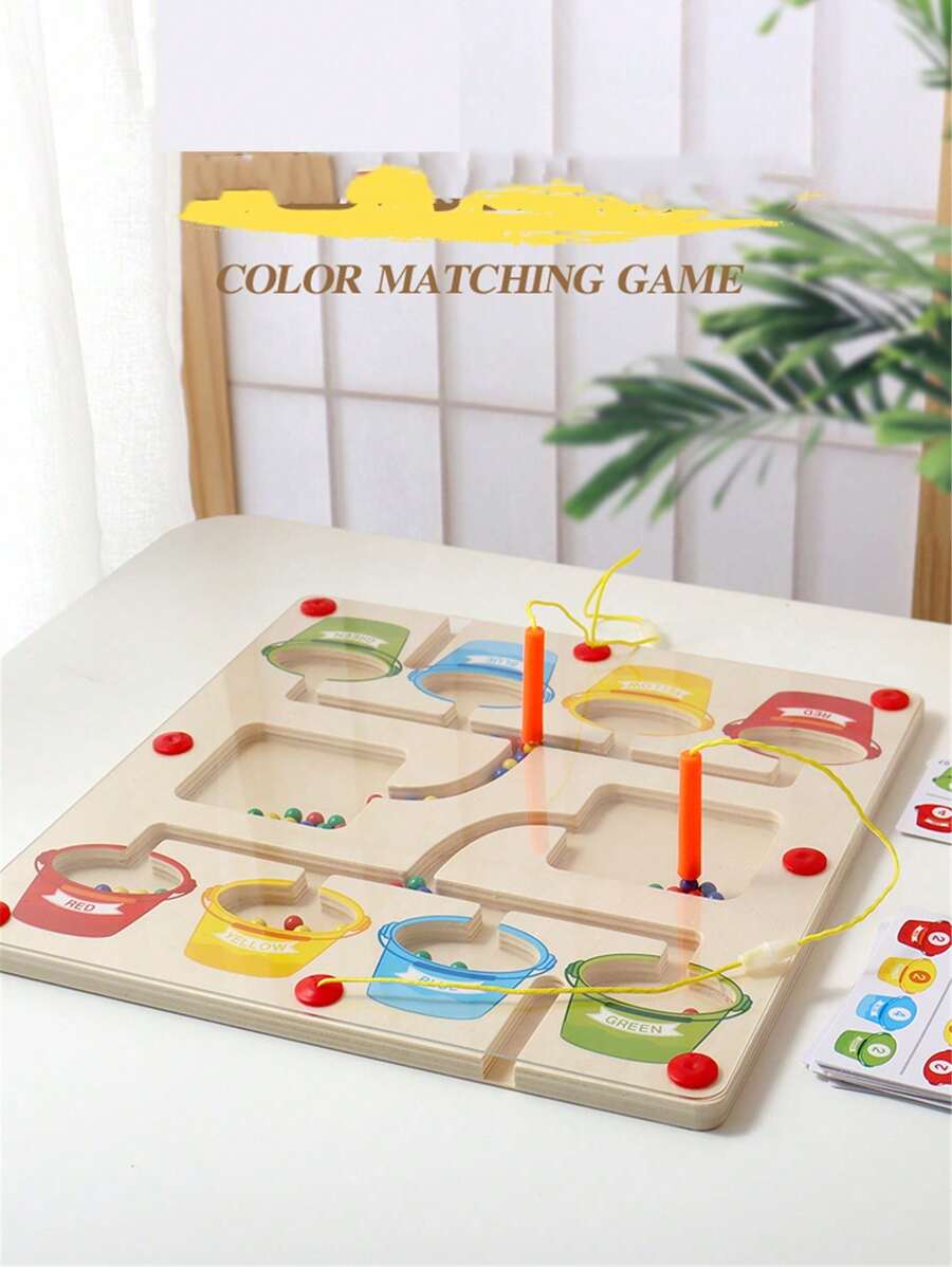 Magnetic Color And Number Maze, Montessori Wooden Puzzle Activity Board ... Magnetic Color And Number Maze, Montessori Wooden Puzzle Activity Board ...