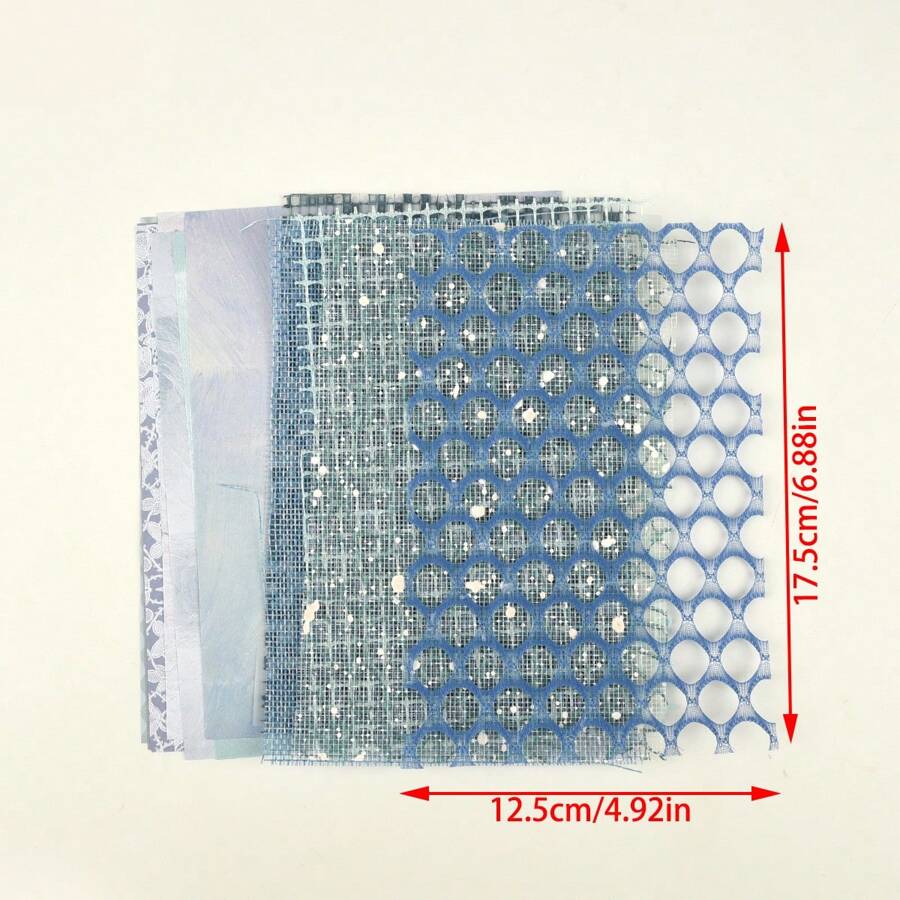 Mixed Color Fantasy Themed Textured Paper & Mesh Fabric Scrapbooking ...