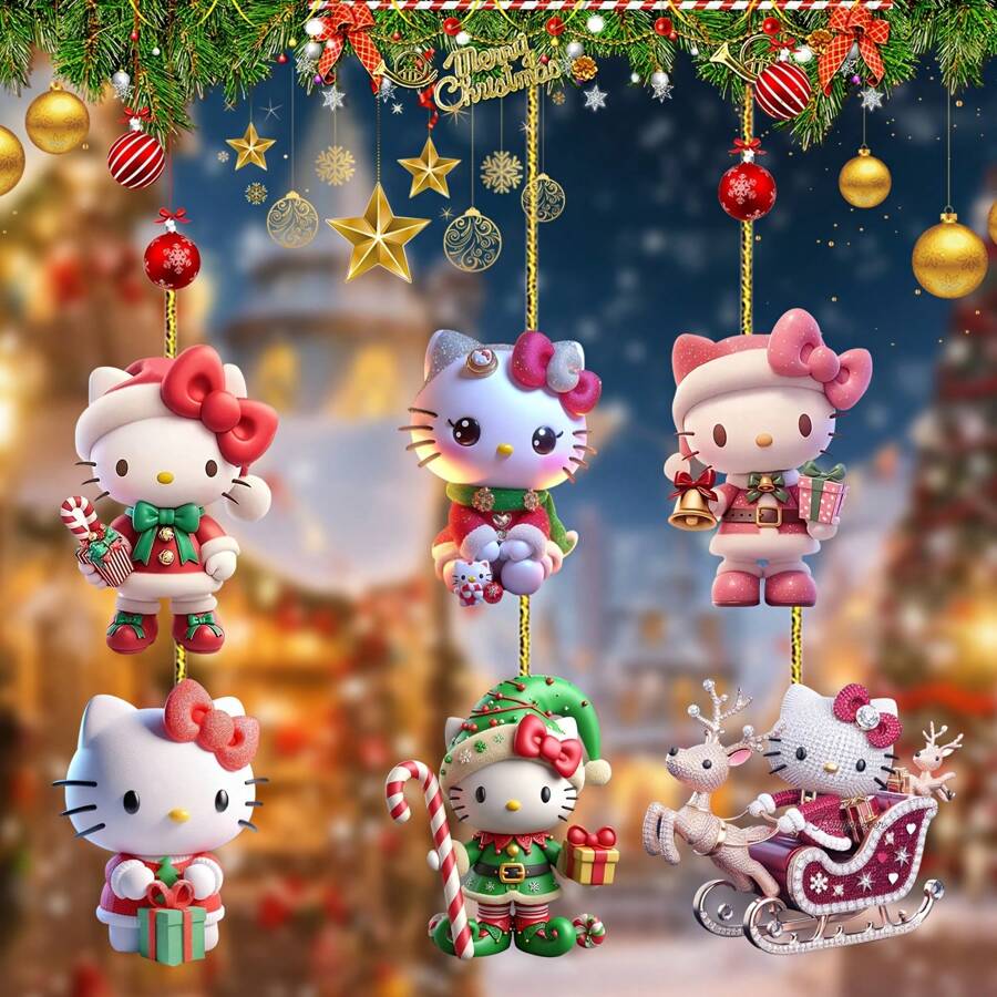 Sanrio Sanrio Hello Kitty & Kuromi 2D Acrylic Christmas Ornament ...