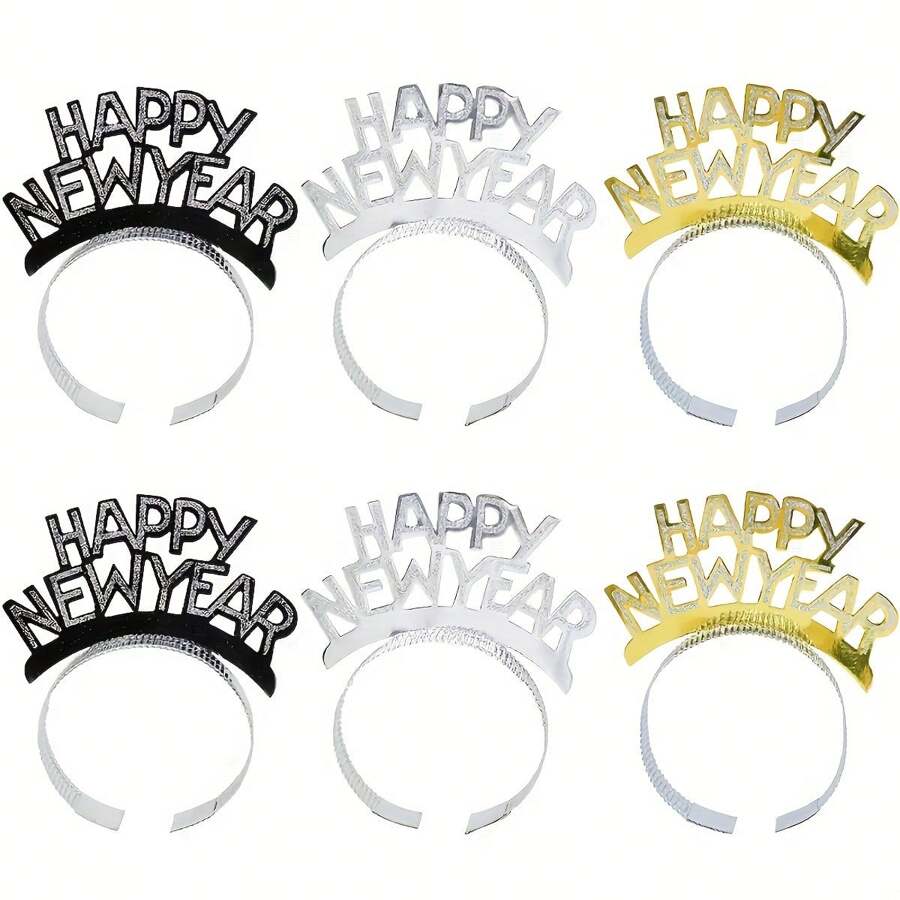 6pcs 2024 New Year's Eve Headbands - Festive Party Accessories, Photo ...