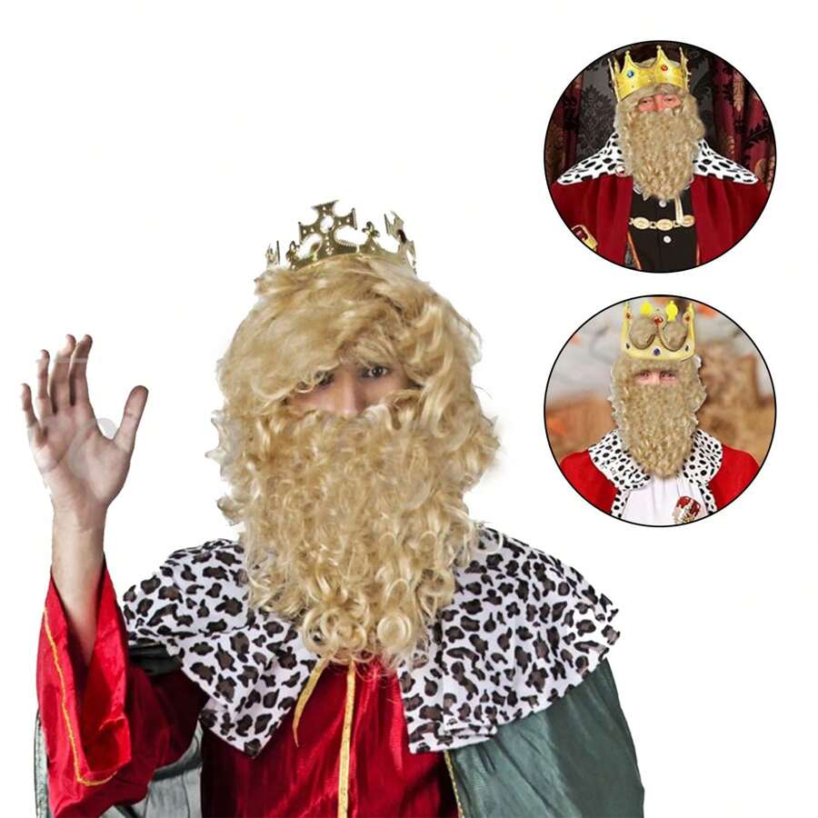 Disfraz de corona de rey mago Baltasar, Gaspar y Melchor para hombre ...