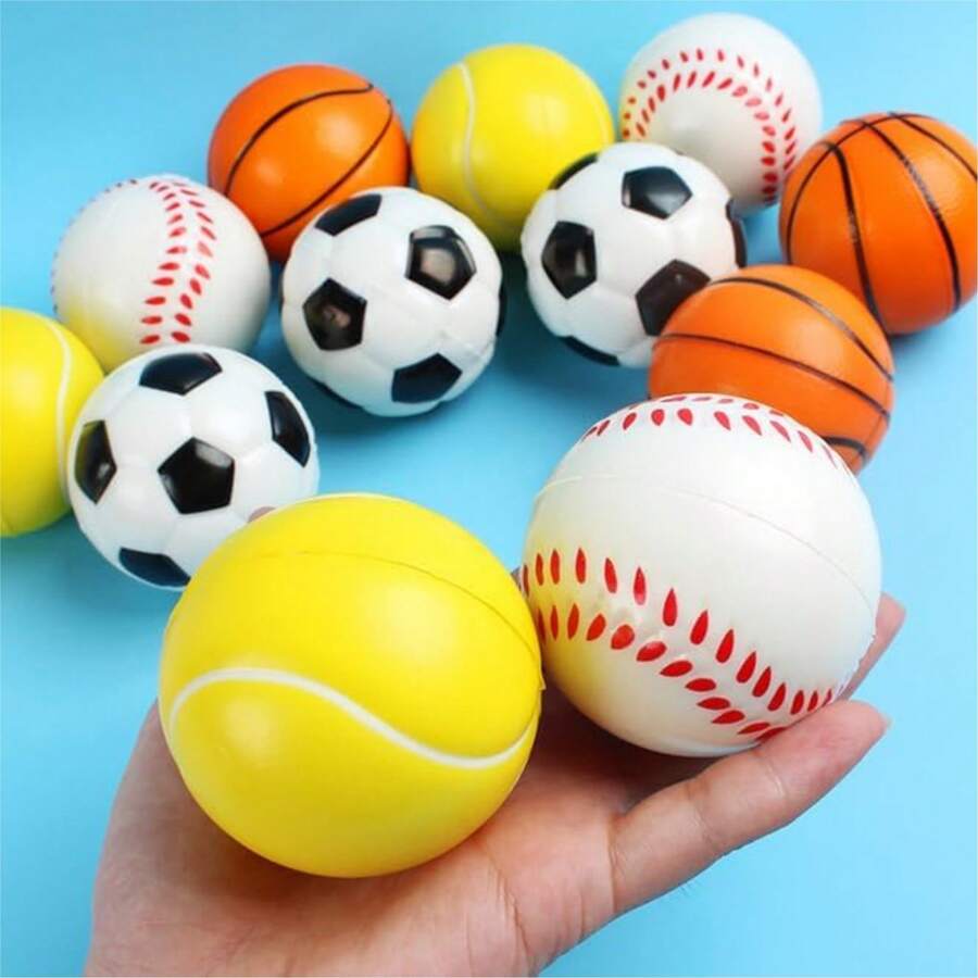 4 Packs | 2.5 Inchs Foam Sports Balls Mini Stress Balls Soccer Ball ...