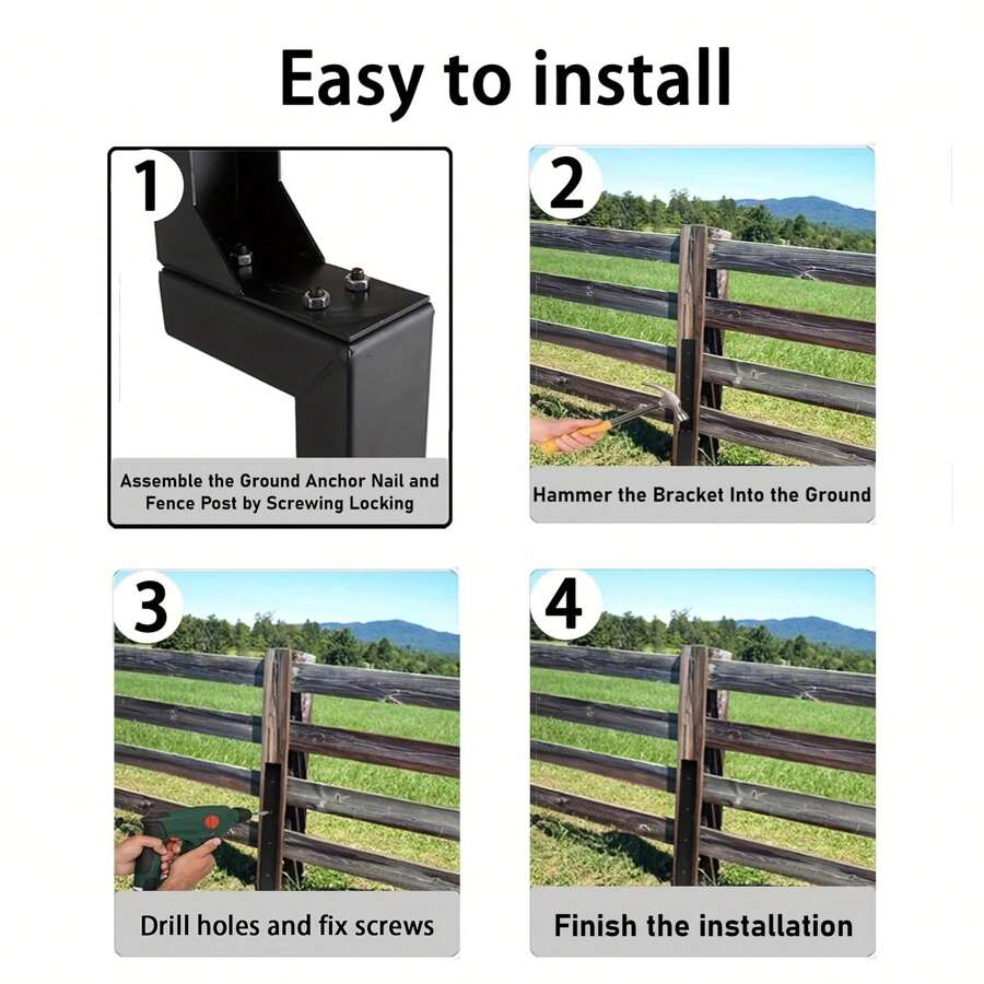 Fence Post Anchor Ground Spike Heavy Duty Post Buddy Fence Repair With ...