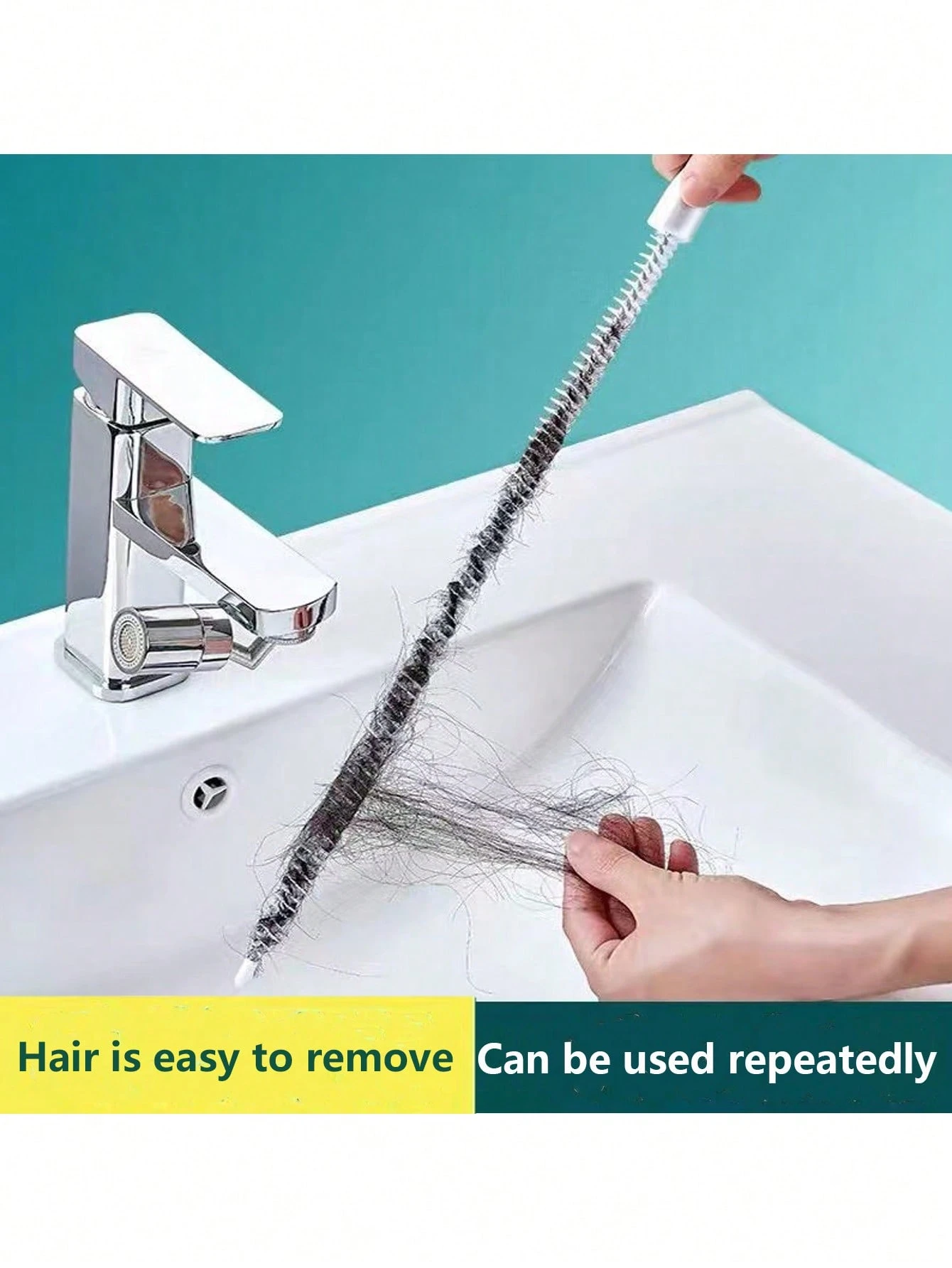 Spiral Drain Cleaner, Plumbing Snake For Kitchen Clogged Drain, Hair ...