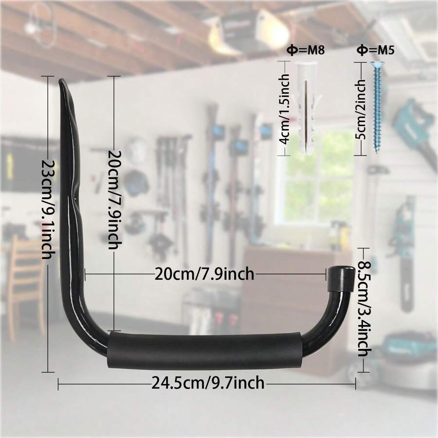 SUNPION Garage Storage Hooks Heavy Duty, 9.7 Inch Jumbo Arm Wall ...