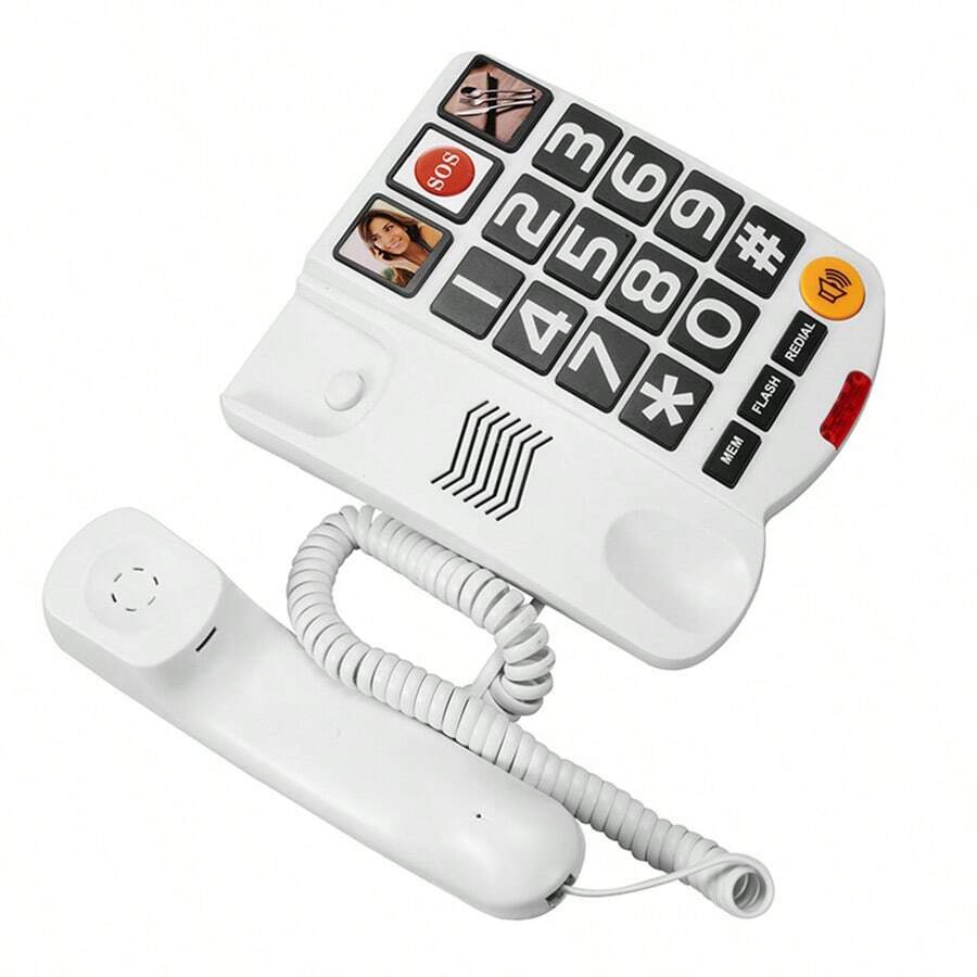 Wired Home Phone Landline, Large Button For Elderly, High Volume, Hands ...