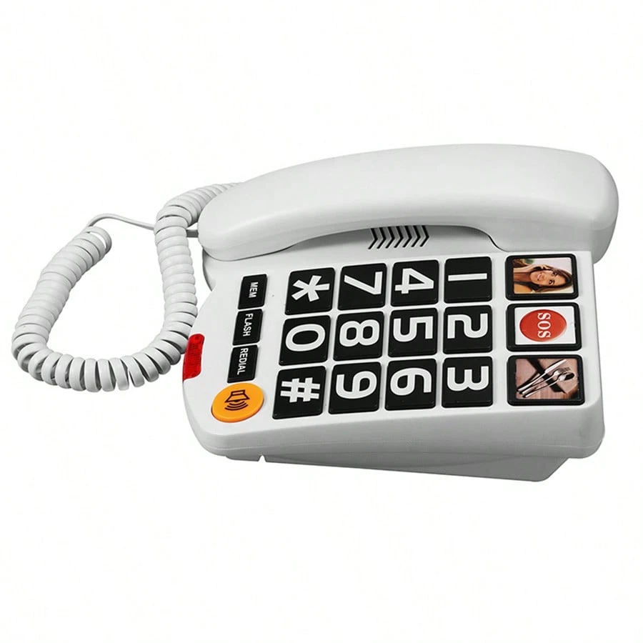 Wired Home Phone Landline, Large Button For Elderly, High Volume, Hands ...