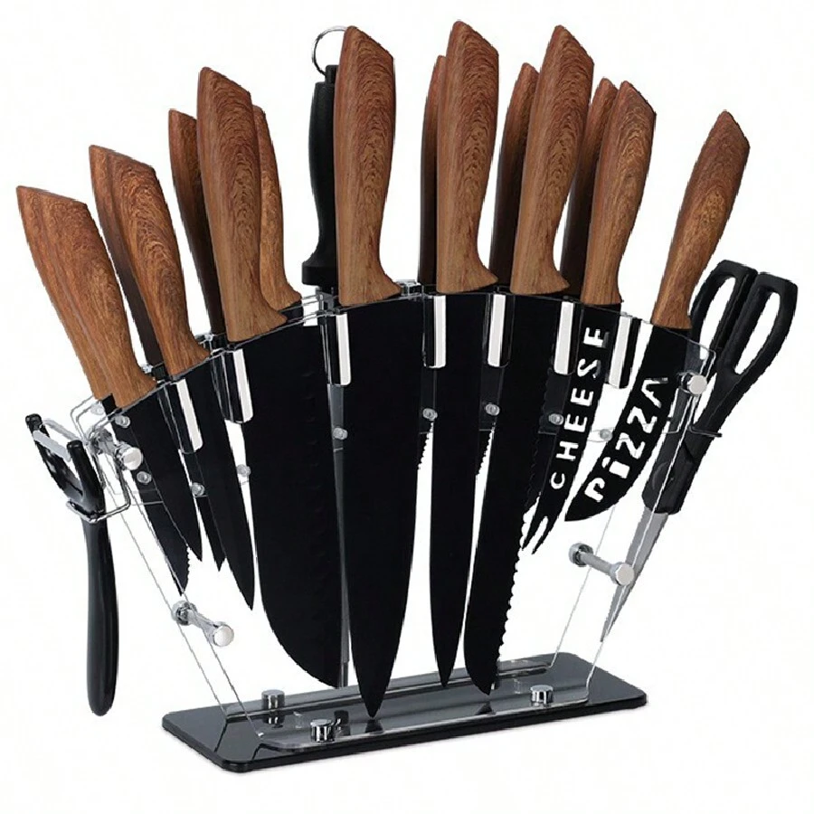 19-Piece Set Includes: Chef's Knife; Kitchen Set; Kitchen Tools; Paring ...