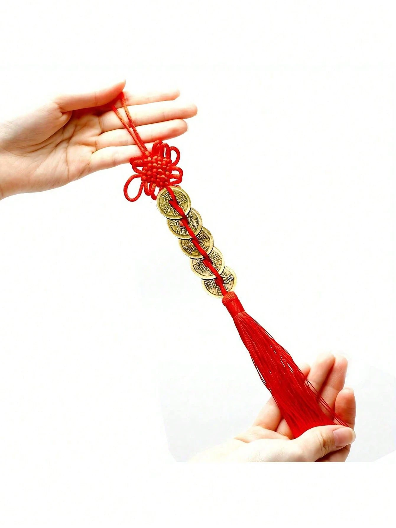 5 Peças Conjunto de Moedas Feng Shui Chinesas e Amuleto da Sorte ...