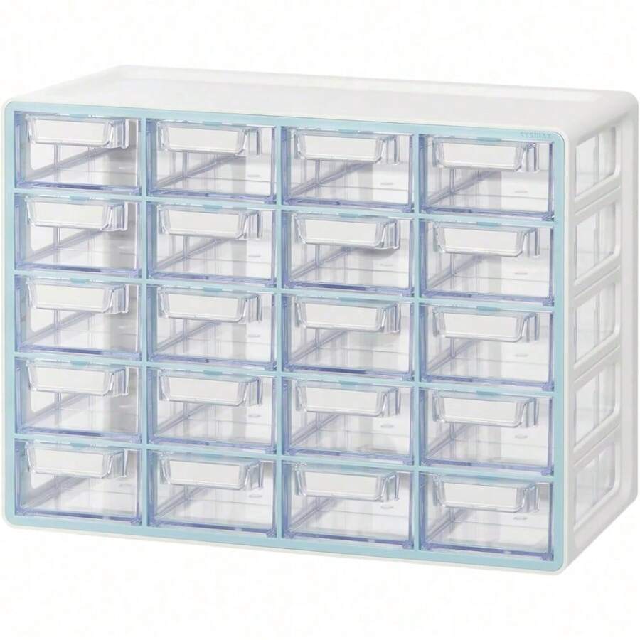 BLUE GINKGO Large 12 Drawer Storage Organizer Cabinet - Stackable Bead ...