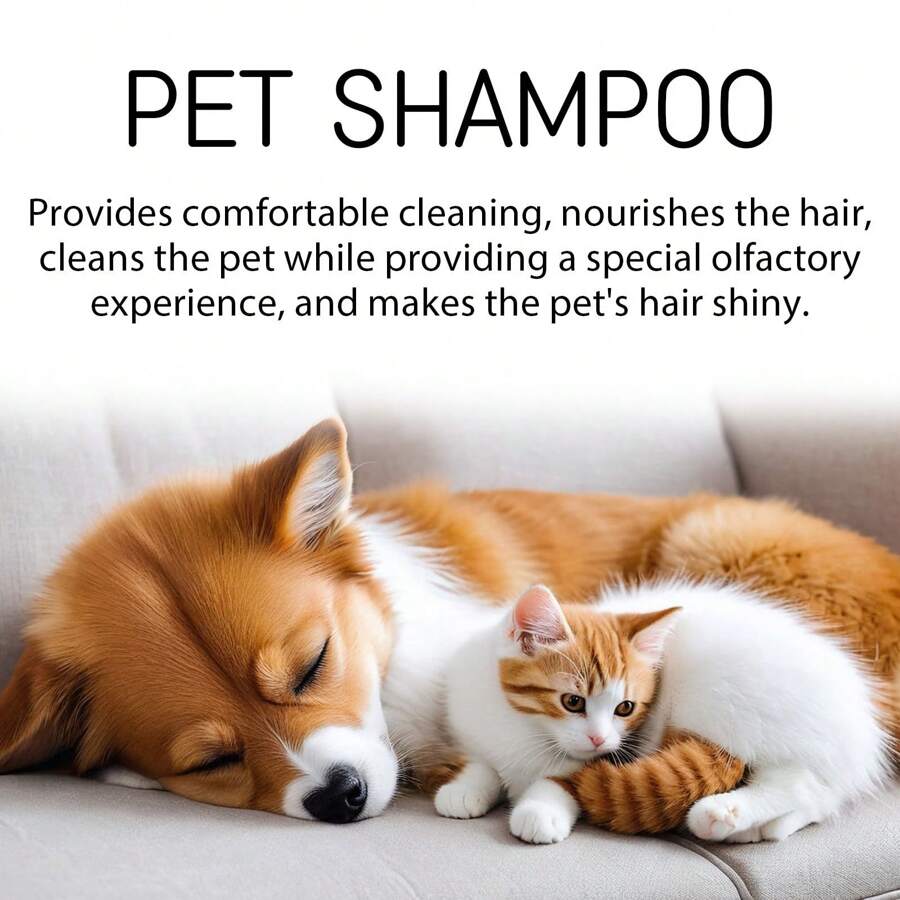 100ml Pet Shampoo, Gentle Formula Effectively Cleans Cats And Dogs Fur ...