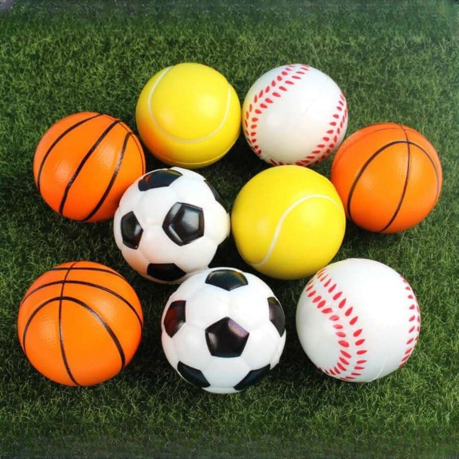4 Packs | 2.5 Inchs Foam Sports Balls Mini Stress Balls Soccer Ball ...