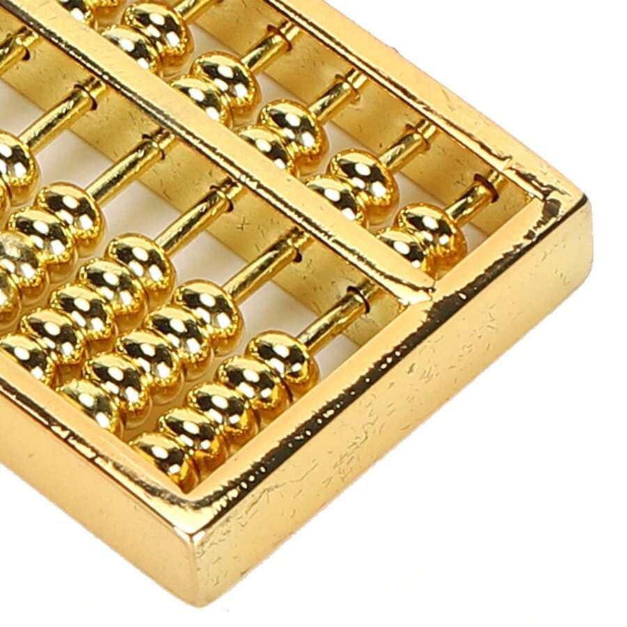 Mini Brass Abacus 9 Gears Chinese Math Calculating Tool For Adult ...