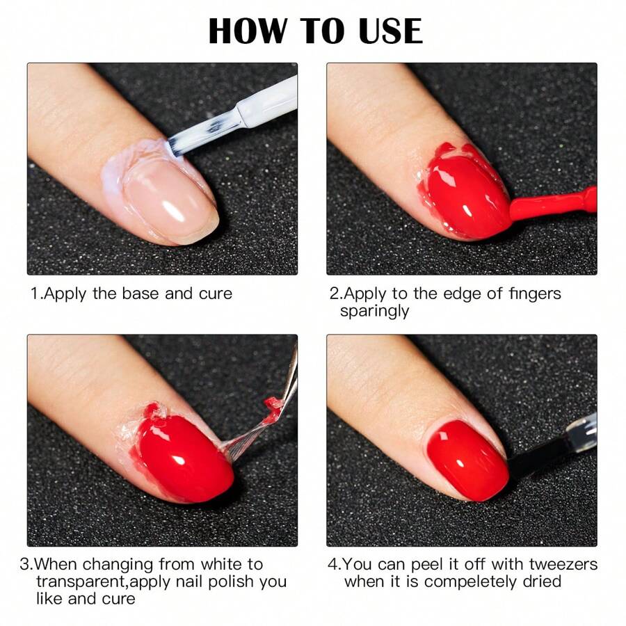 3Pcs Nail Peel Off Liquid Anti-Overflow Glue Edge Latex Tape Set,Peel ...