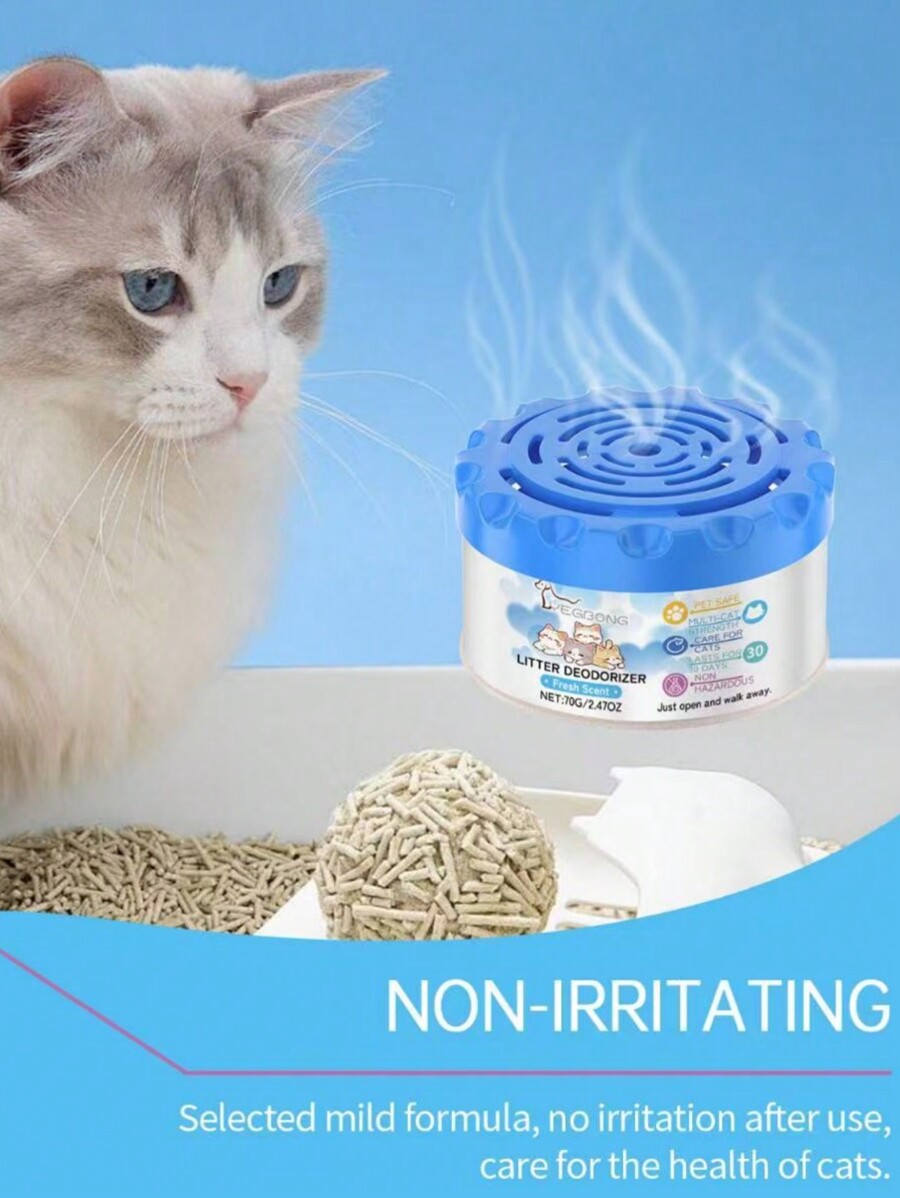 Yegbong One Piece Cat Litter Deodorant Jar Cat Poop Cat Urine Cleaning ...