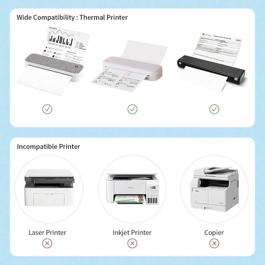 US Letter-formaat snel drogend thermisch printerpapier 8,5''x11 ...