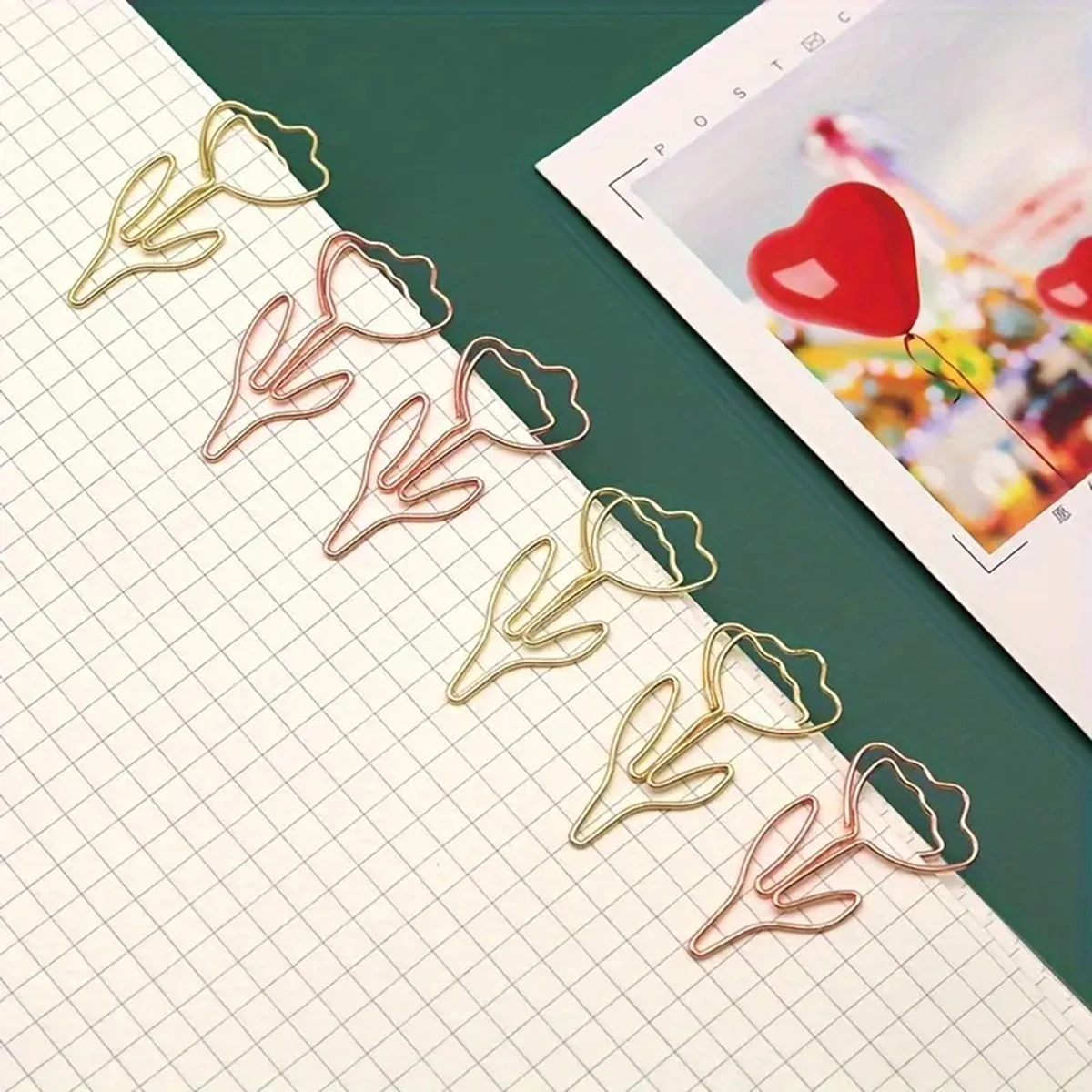 10pcs Floral Paper Clips, Unique Shape Paper Clips, Colorful Paper ...