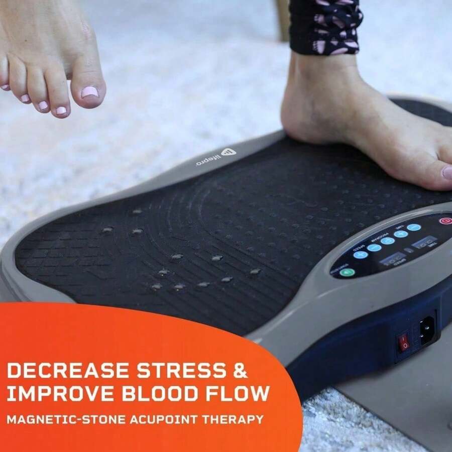 Lifepro Vibration Plate Exercise Machine With Magnetic Acupoints, Whole Full Body Vibration ...