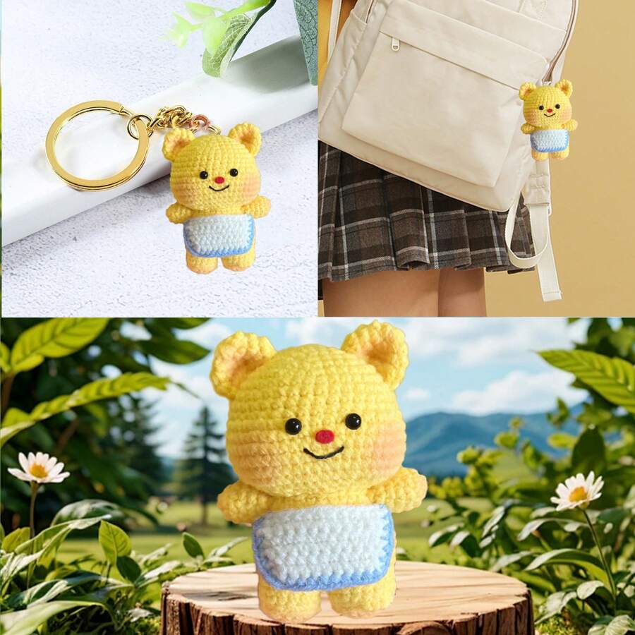 Kit de materiales de ganchillo para hacer osos amarillos de animales ...