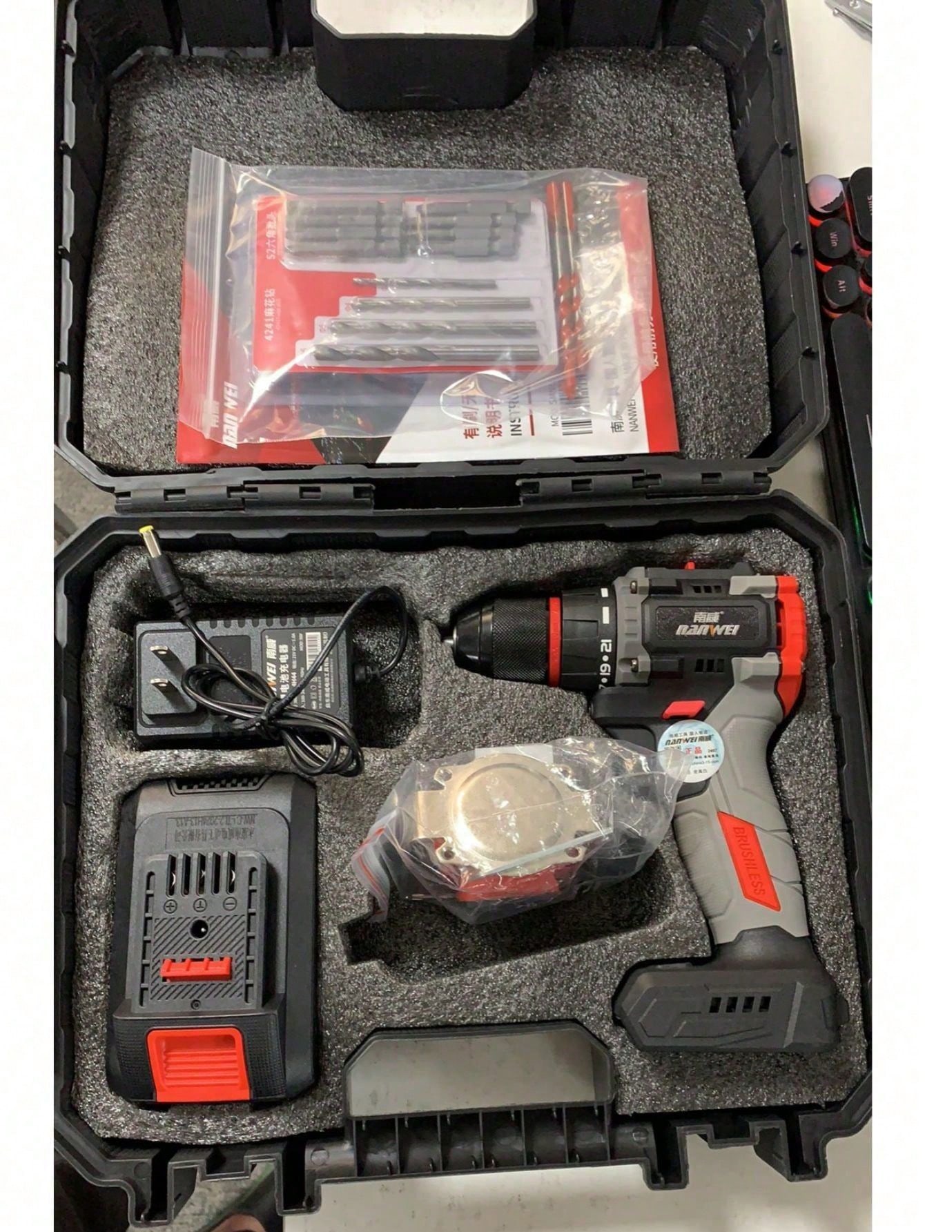 1 Brushless Percussion Drill Brushless Hand Drill Screwdriver Household ...