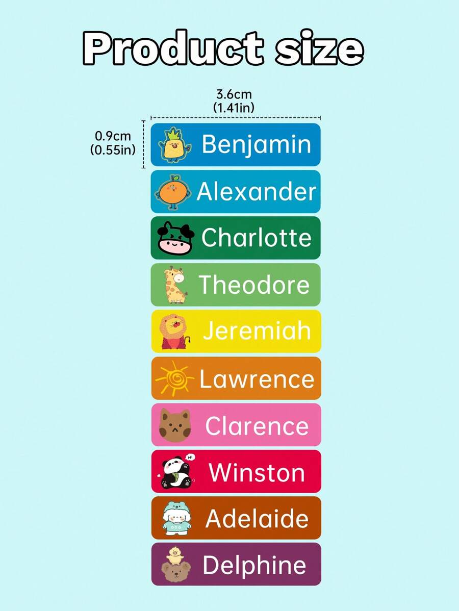 60pcs/120pcs/180pcs/240pcs Customized Waterproof Name Labels For Teens ...