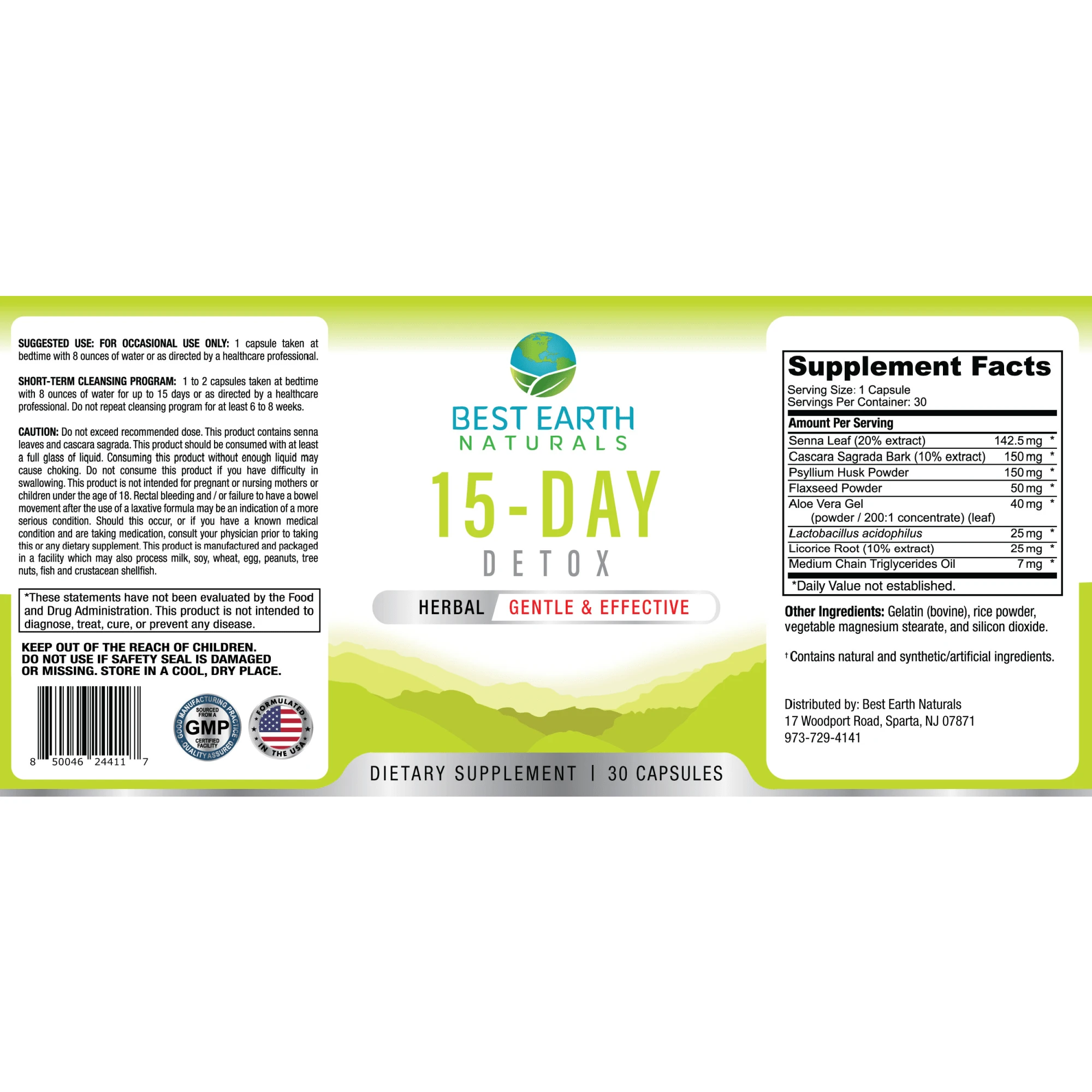 Best Earth Naturals 15 Day Detox Cleanse | Herbal Detox Supplement With ...